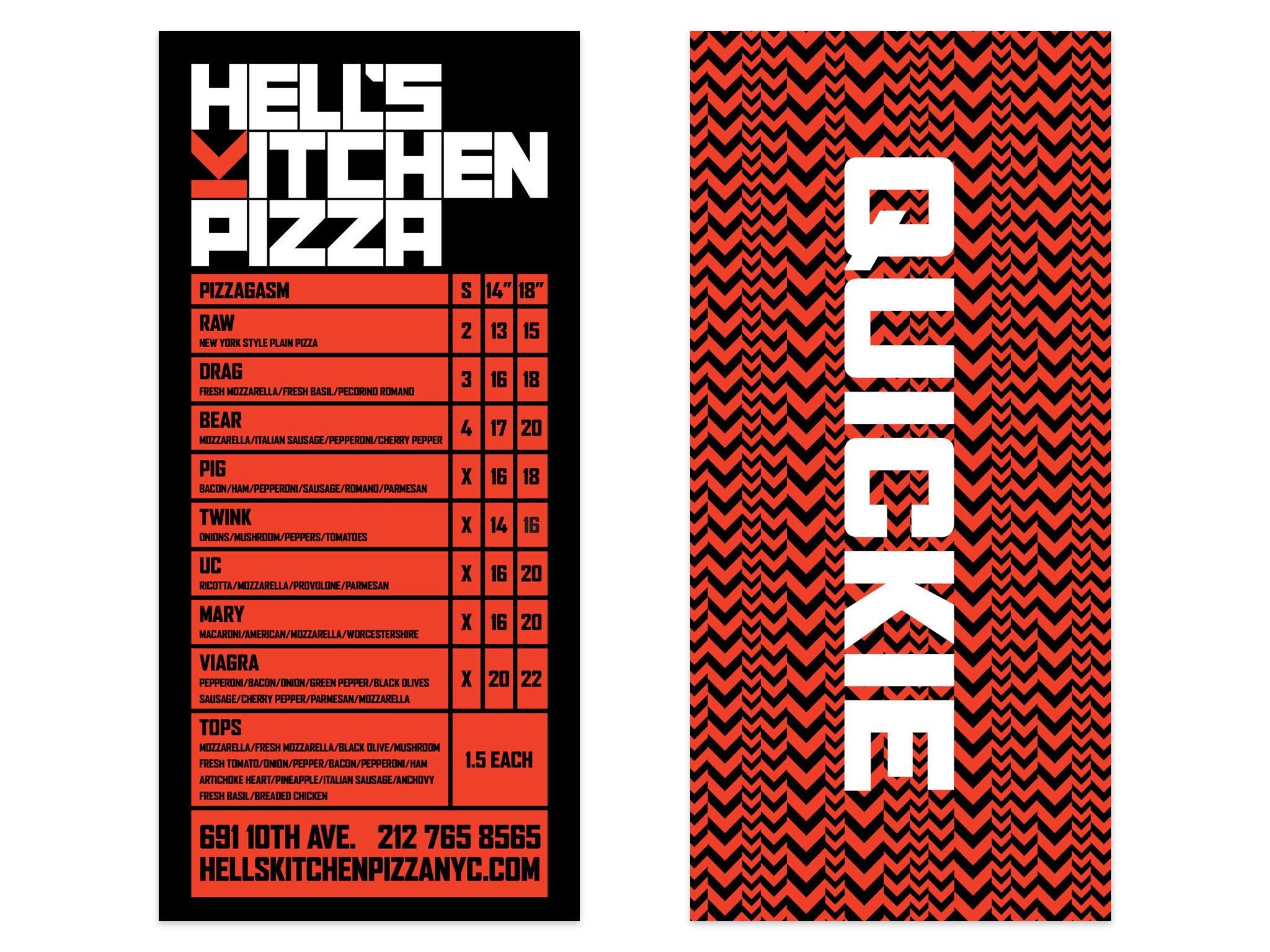Hell's Kitchen Pizza Branding by Zipeng Zhu – SVA Design