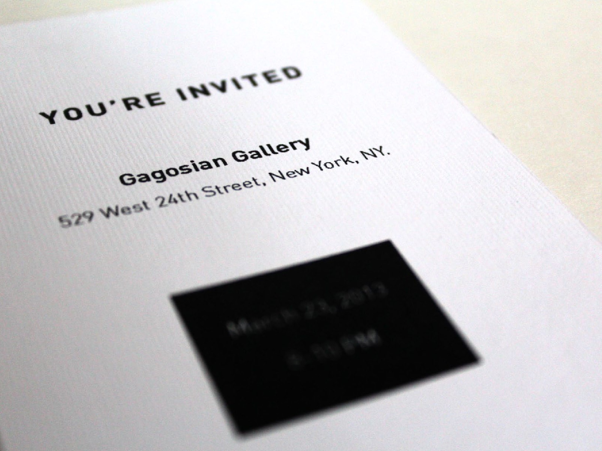 Gallery Invitation by Emily Michaels – SVA Design