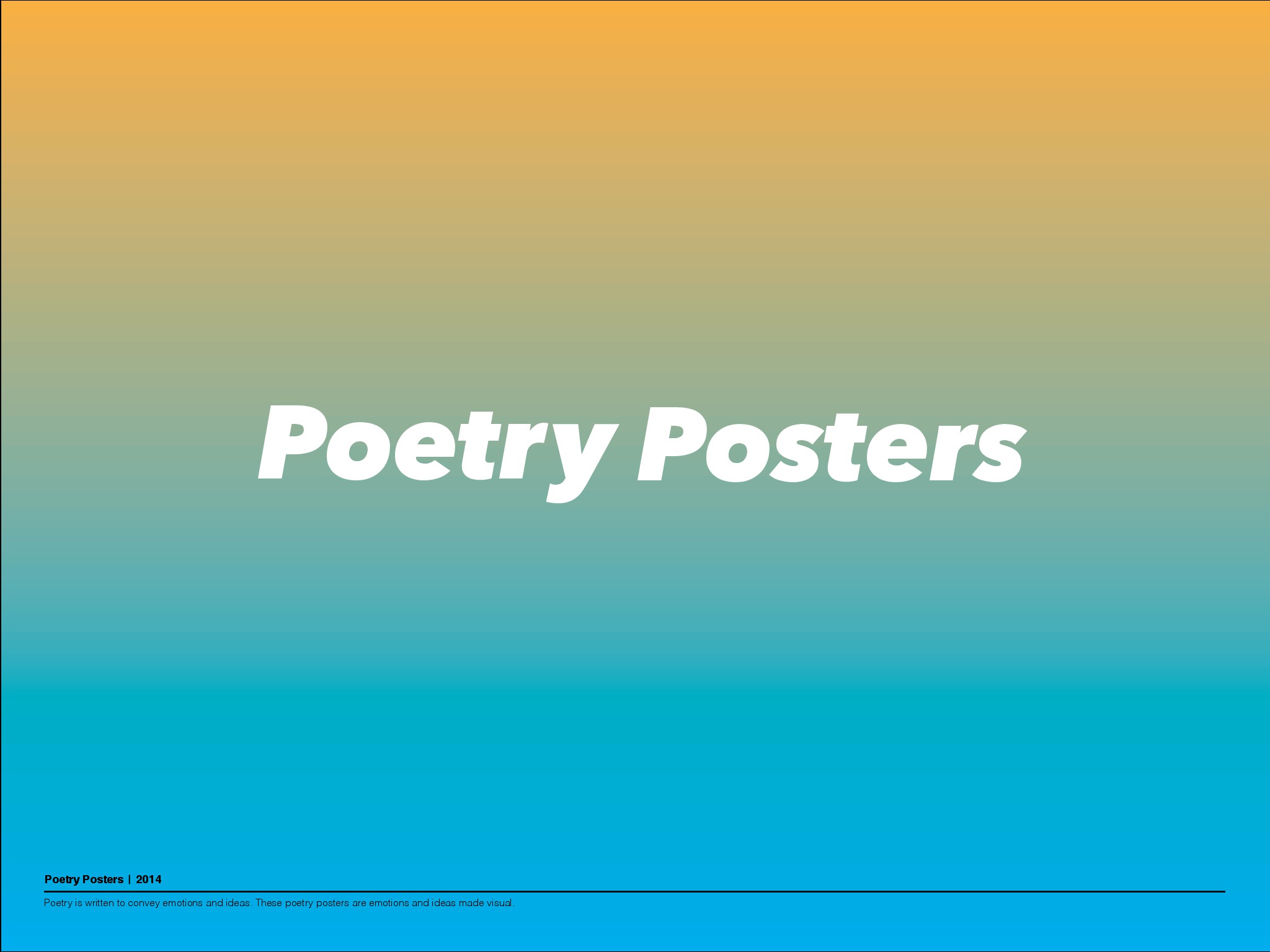 Poetry posters by Haseul Jang – SVA Design