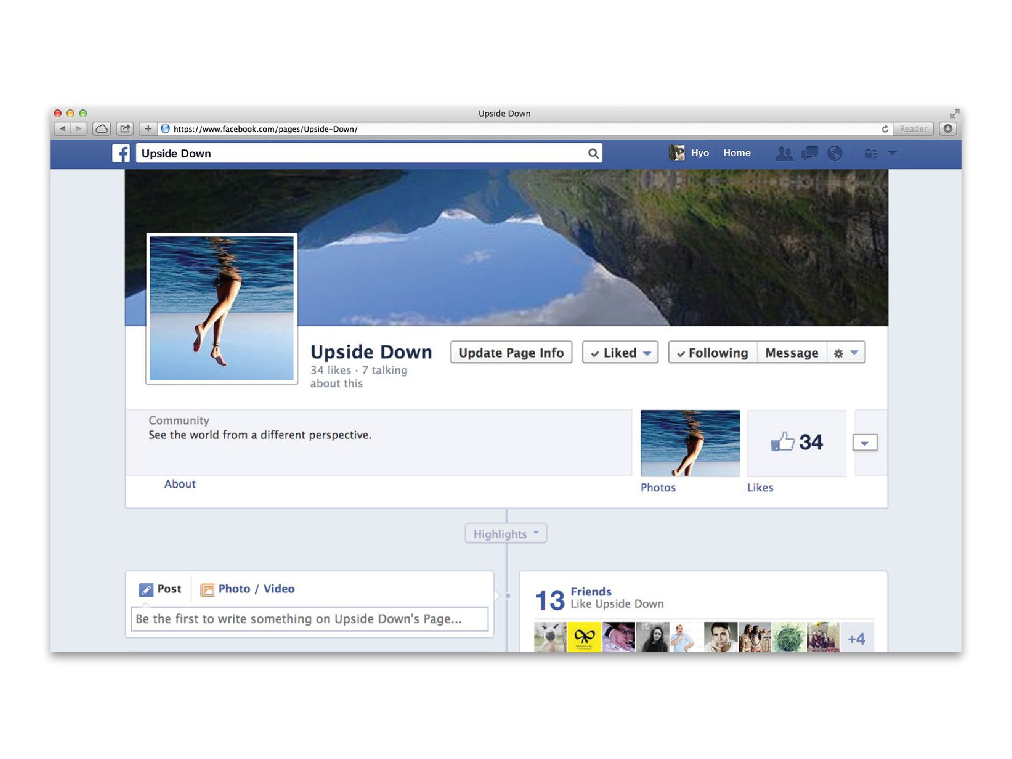 Upside Down Facebook Page by HYO JU HONG – SVA Design