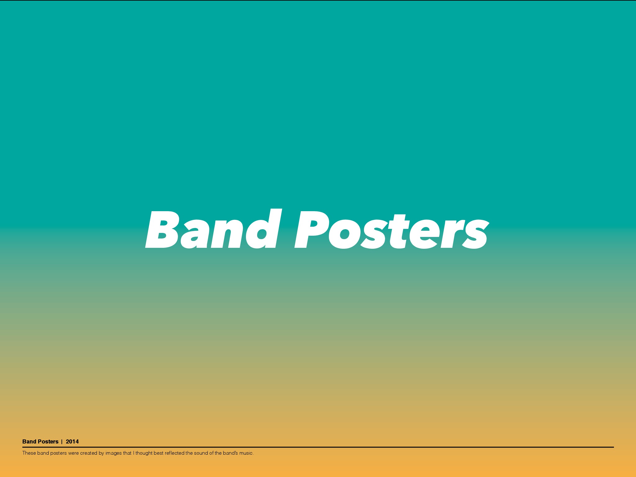 Band Posters by Haseul Jang – SVA Design