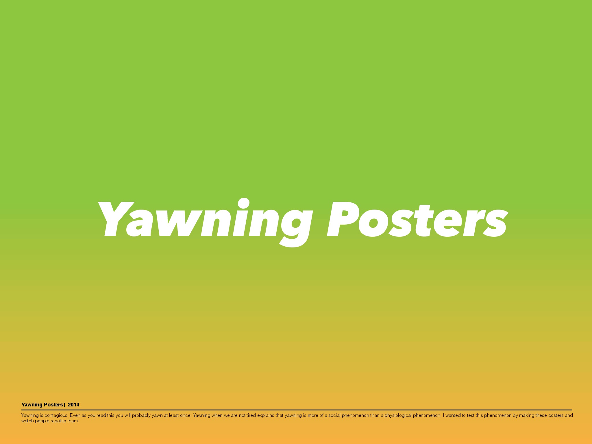 Yawning Posters by Haseul Jang – SVA Design
