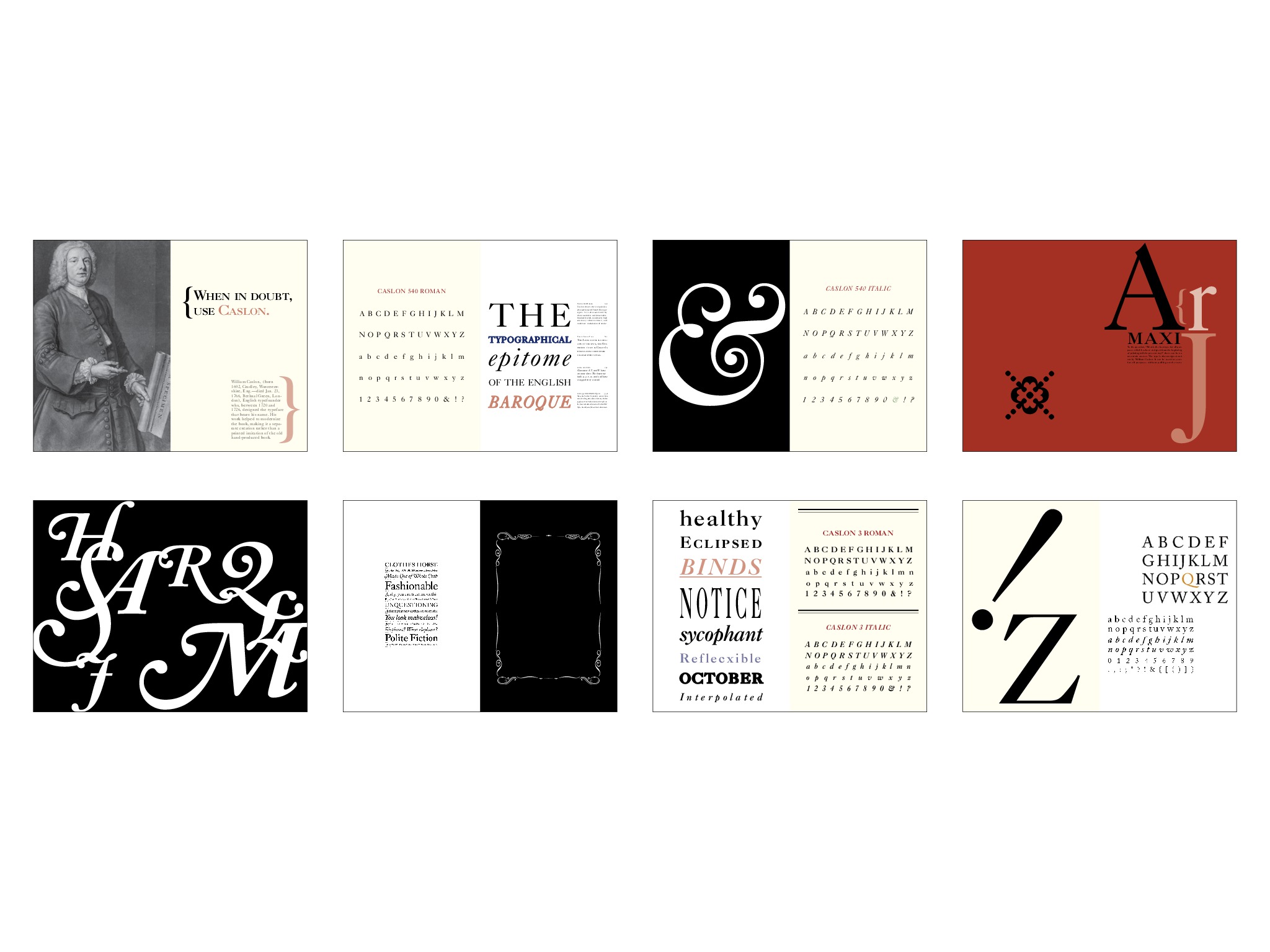 Type Specimen Book: Caslon by Sunny Ok – SVA Design