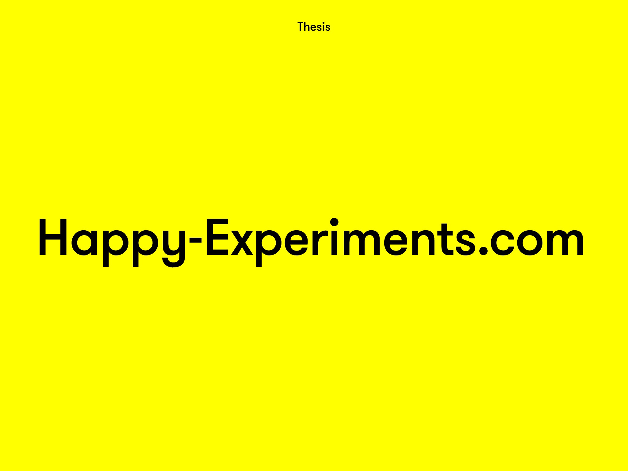 Happy-Experiments.com by Anthony Zukofsky – SVA Design