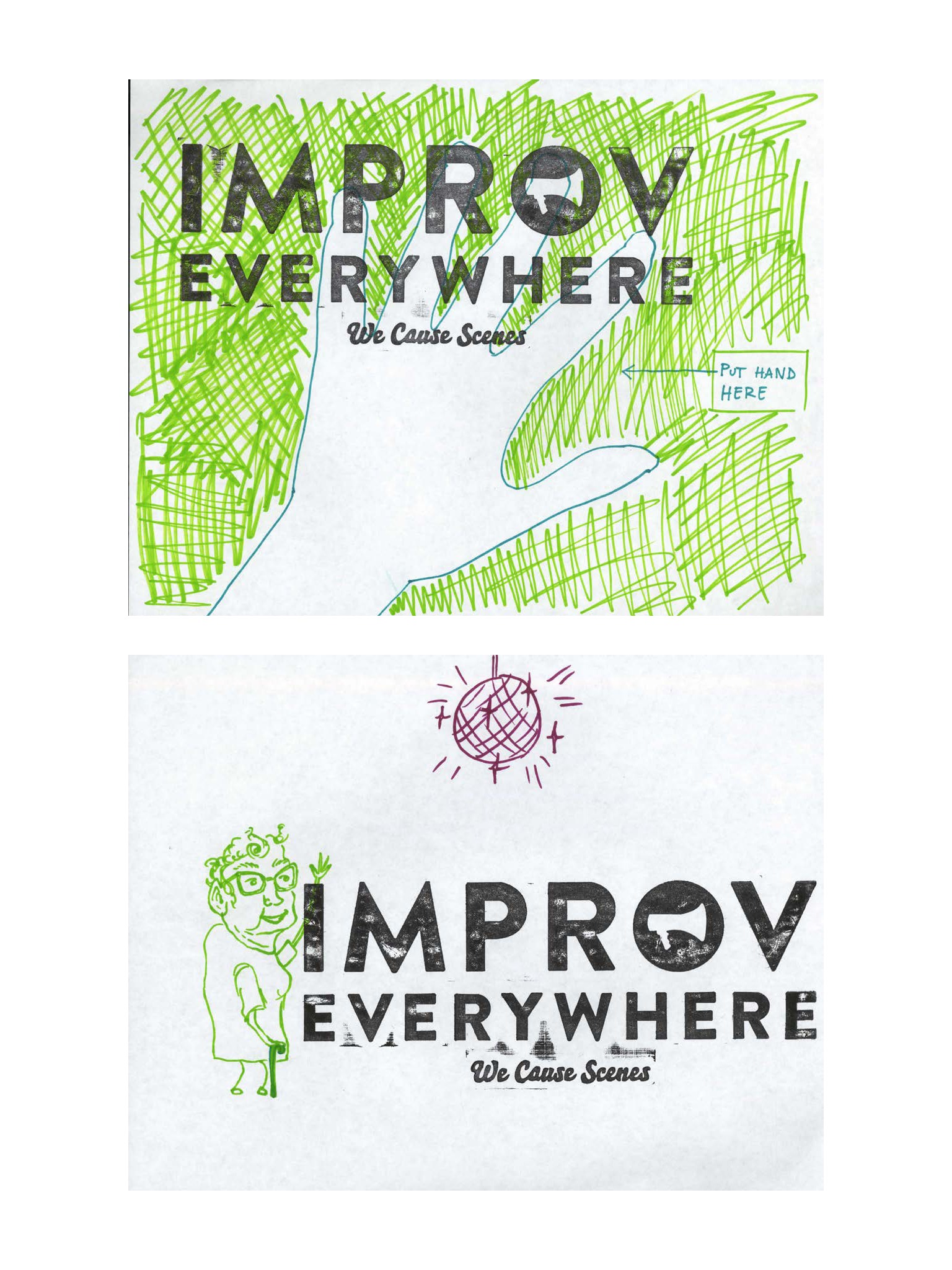 Improv Everywhere Event Poster Series by Elizabeth Zalewski – SVA Design