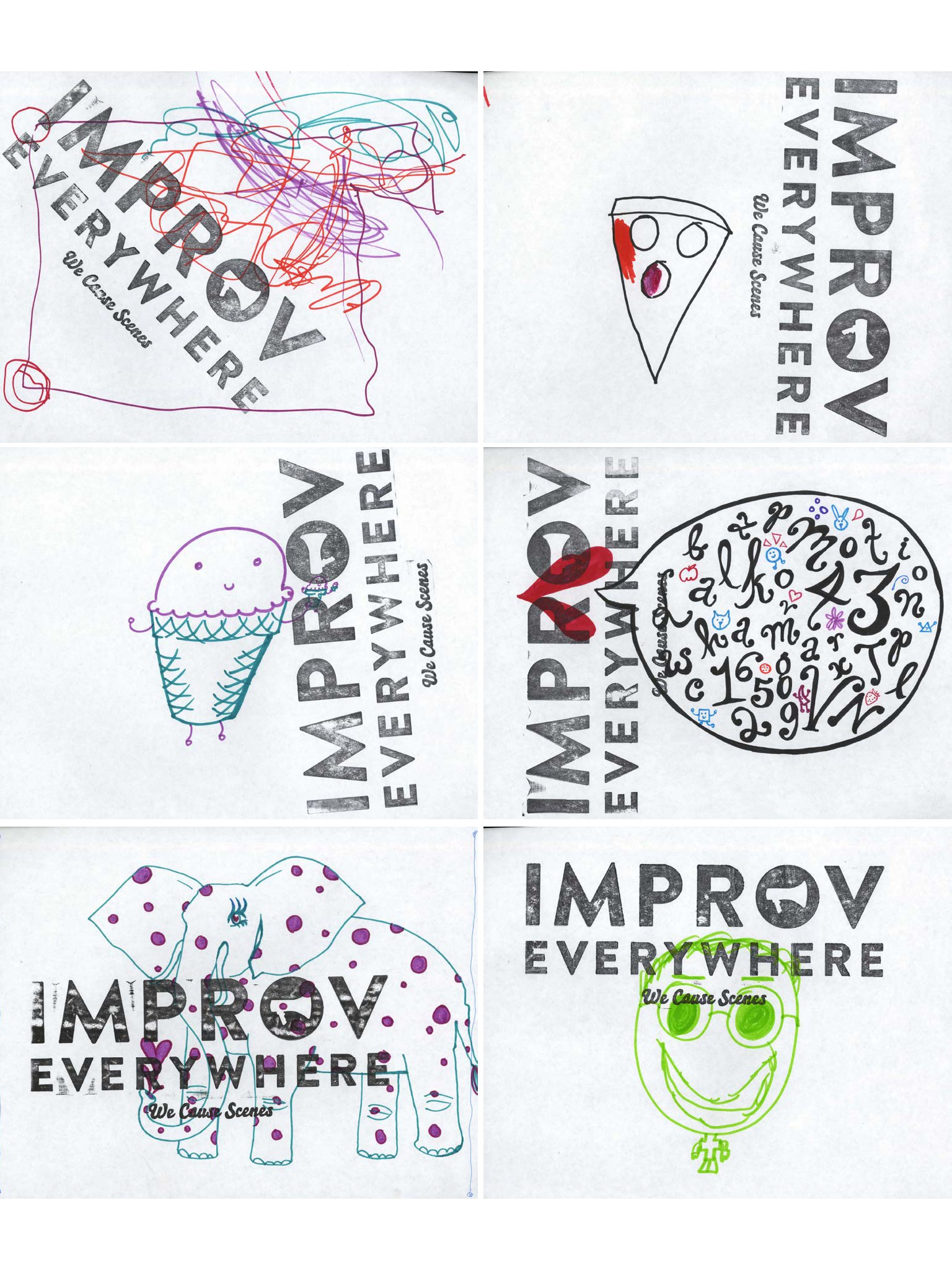 Improv Everywhere Event Poster Series by Elizabeth Zalewski – SVA Design