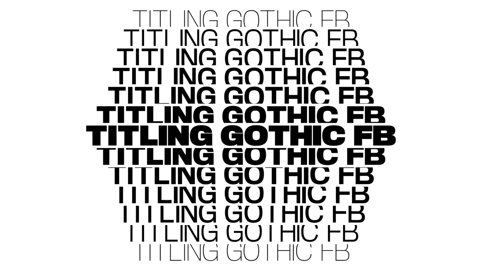 TITLING GOTHIC ANIMATED SPECIMEN by Zhanhong Huang – SVA Design