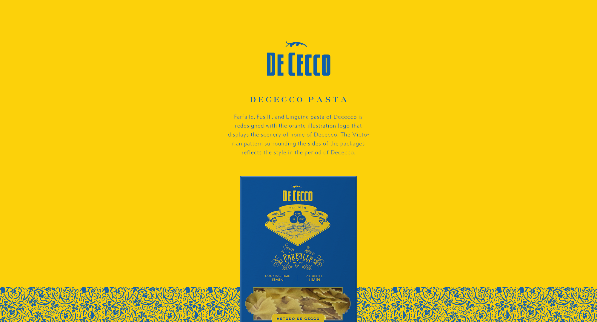 De Cecco Pasta Repackaging by Jiwon Lee – SVA Design