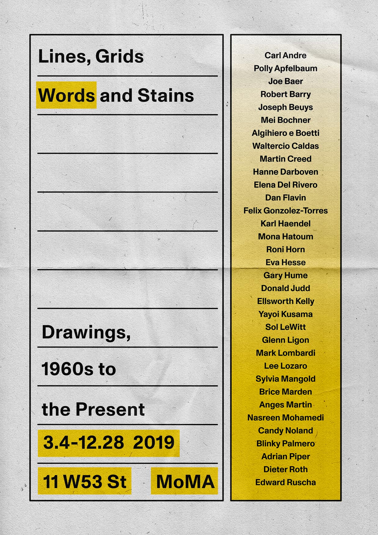 MoMA: Lines, Grids, Words & Stains by Christopher Conners – SVA Design