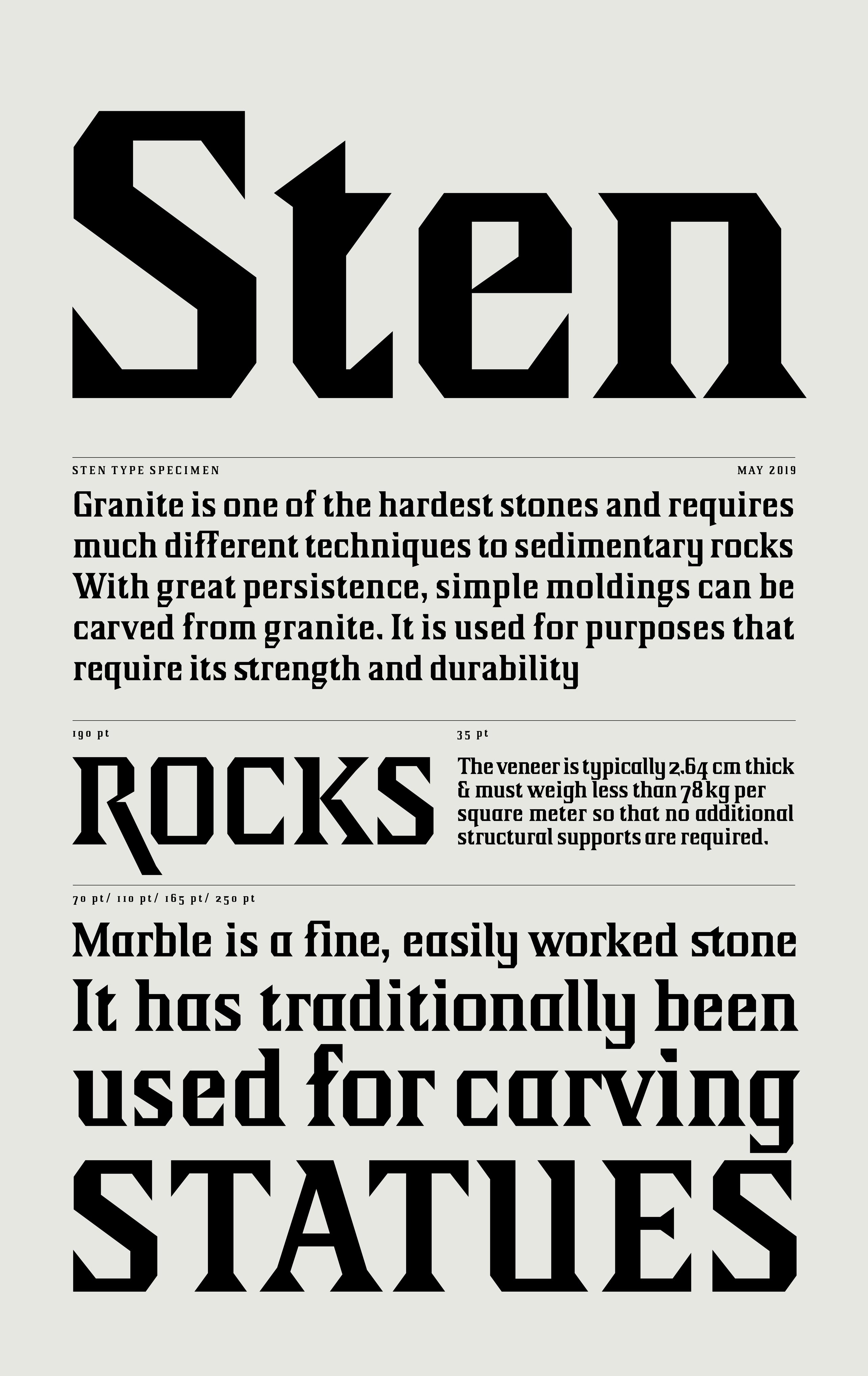 Sten Typeface by Madelene Wikskaer – SVA Design