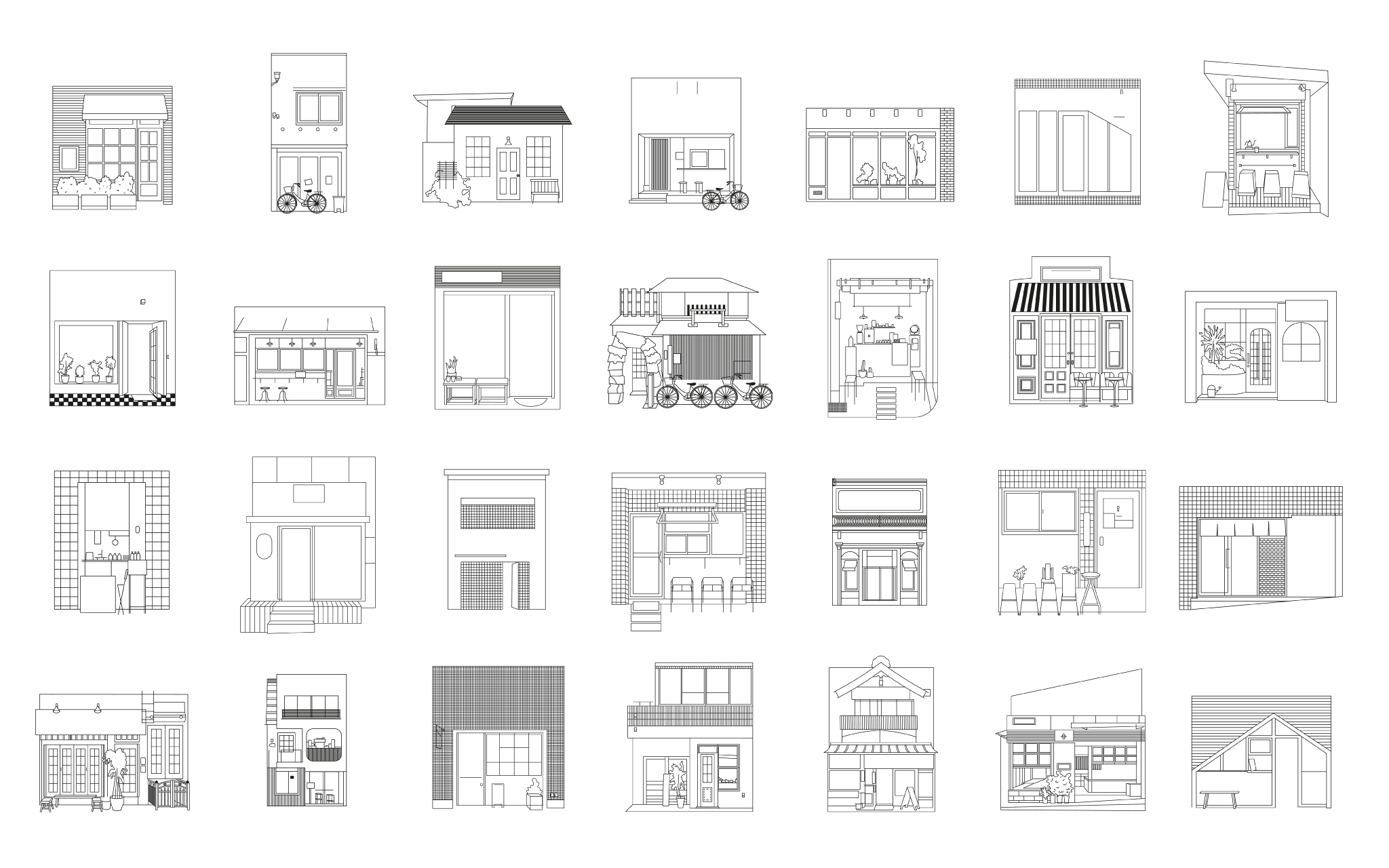 Coffee Shop Front Illustrations by Lung Chao – SVA Design