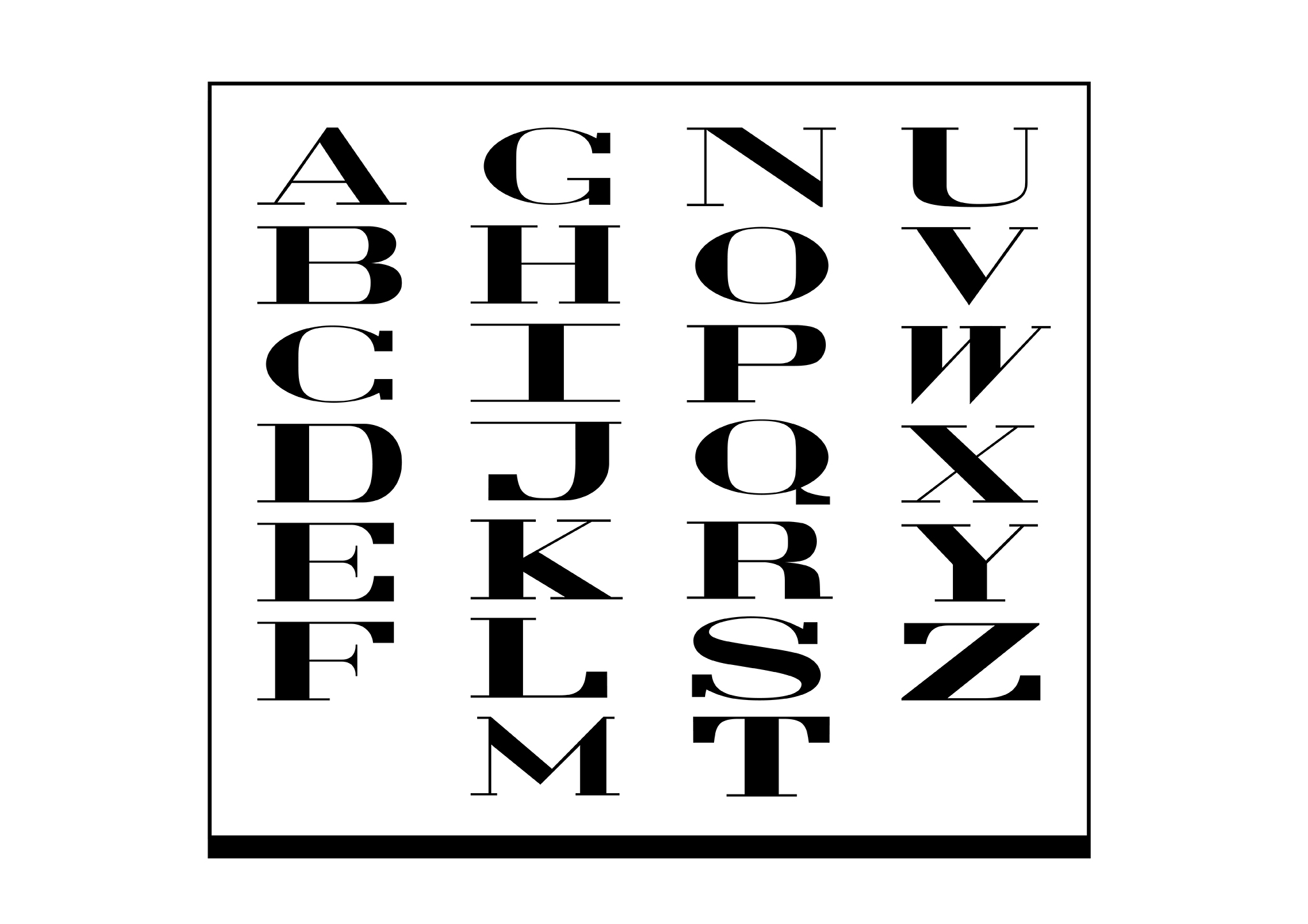 Vertical Reading Typeface by Yixuan Yang – SVA Design