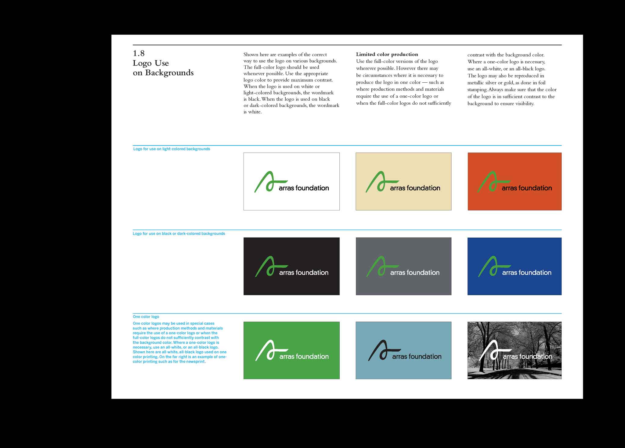 Arras Foundation Visual Identity Guidelines by Yaxi Xiao – SVA Design