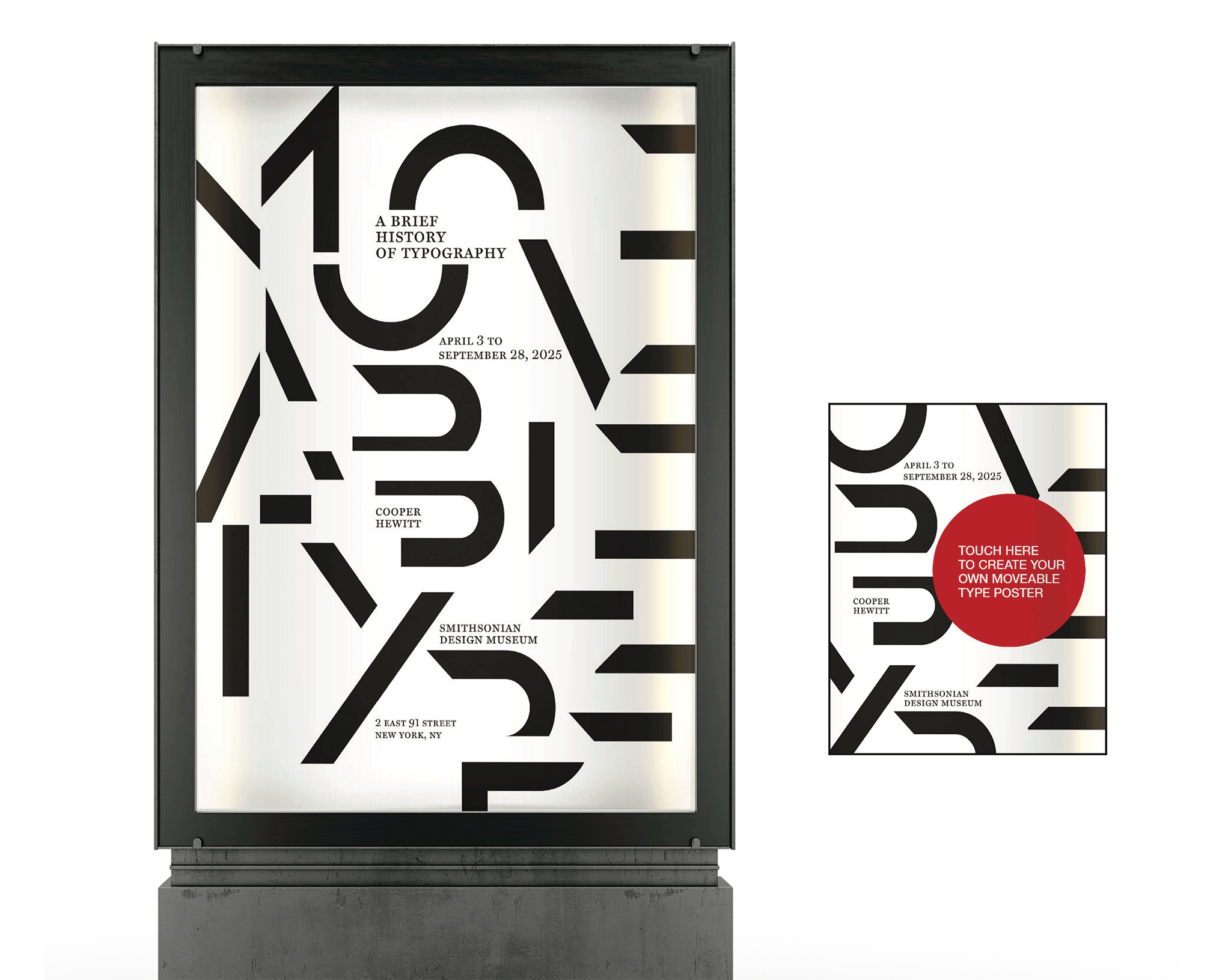 Moveable Type Exhibition Poster by Cindy Lee – SVA Design