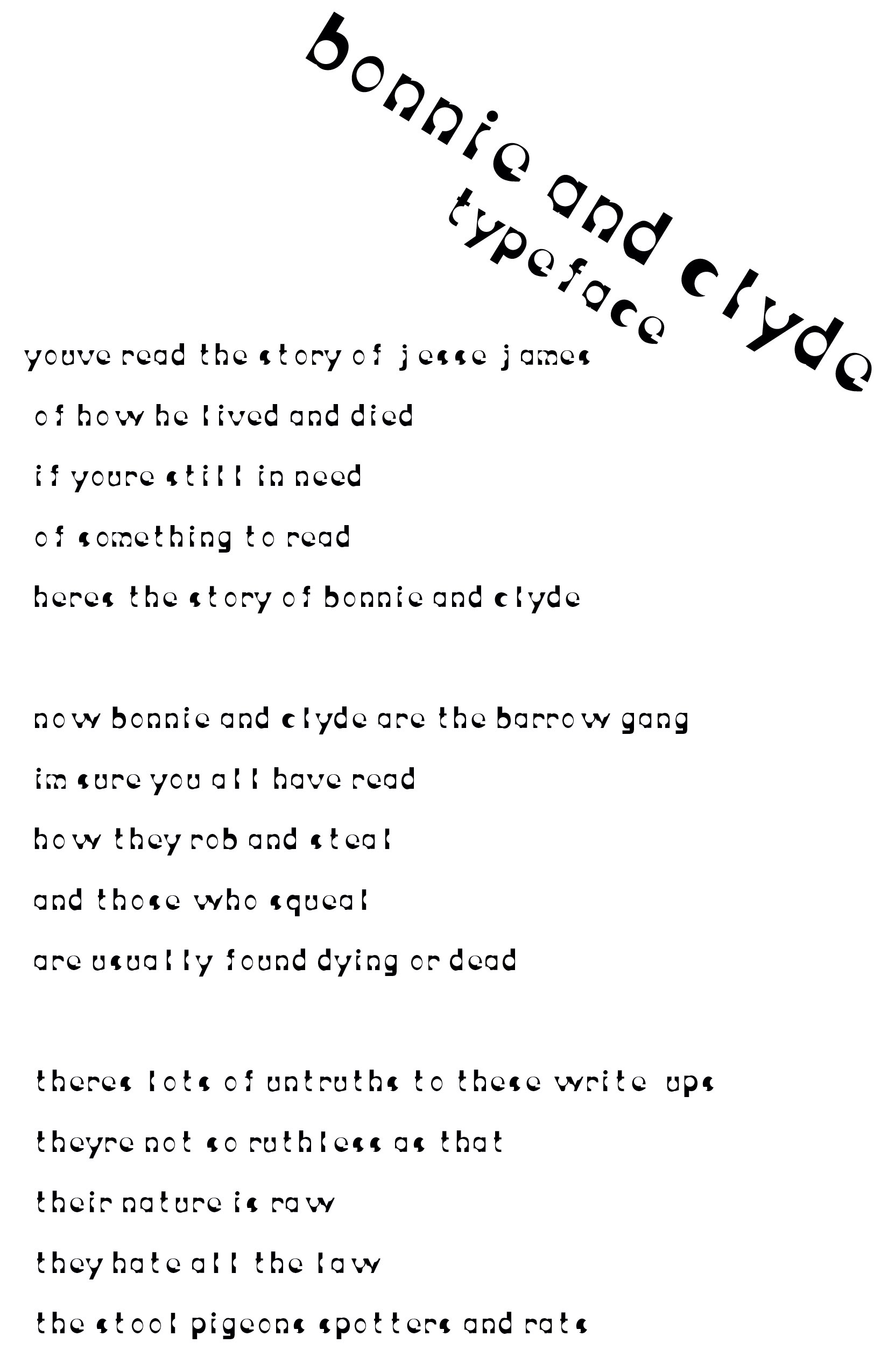 Bonnie and Clyde Typeface by Robert Burch – SVA Design