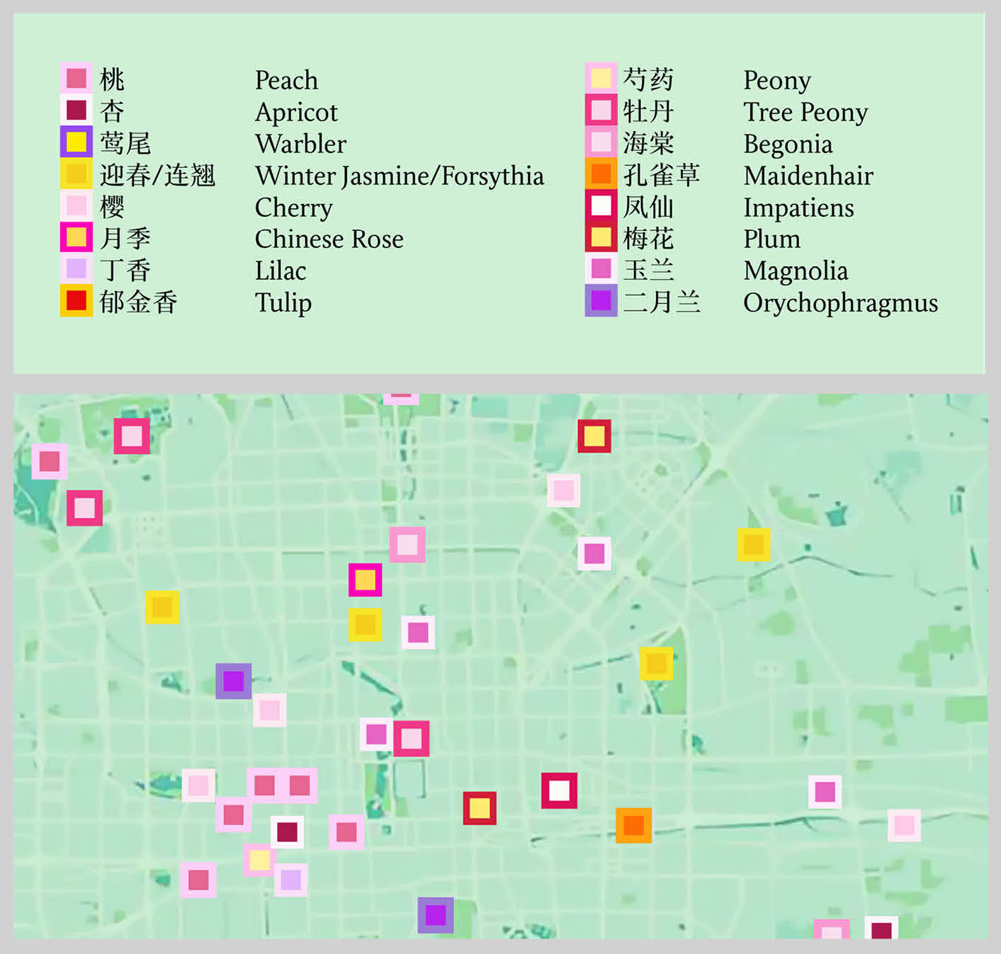 Spring in Beijing: Map Poster by Xuehua Cai – SVA Design