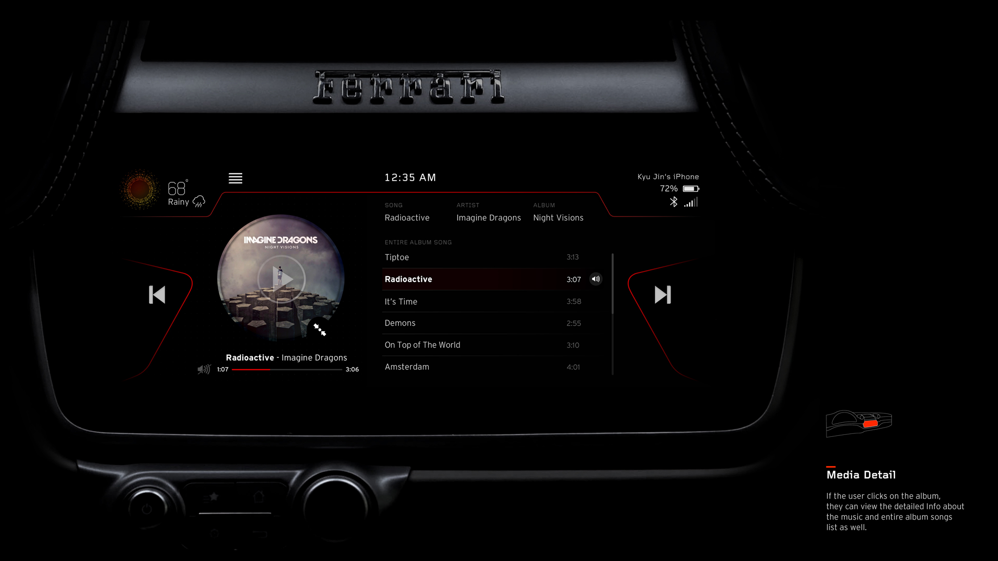 Ferrari Luxury Auto Interface by Kyu Jin Hwang – SVA Design
