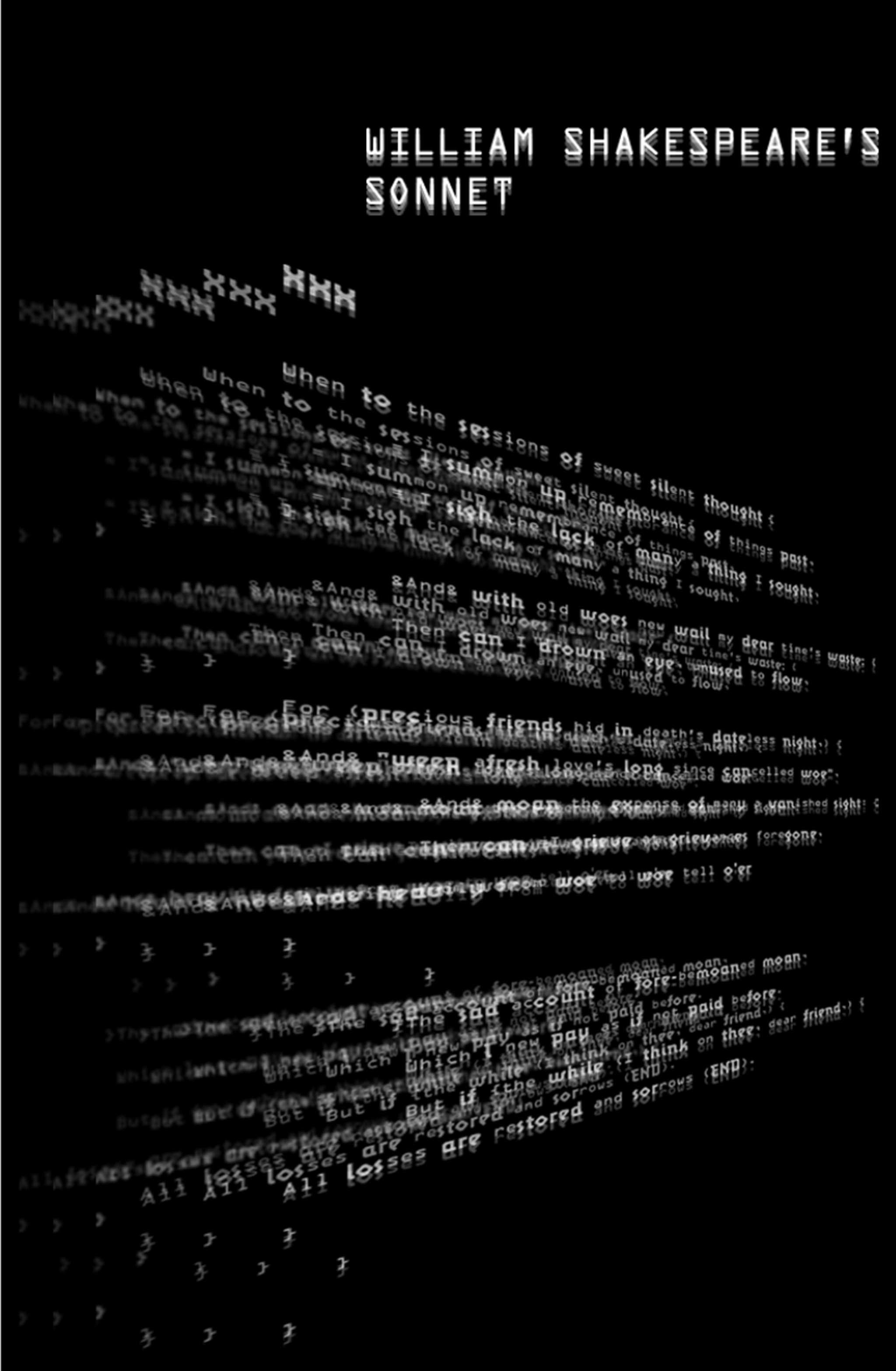 William Shakespeare’s Sonnet by Zhishuo Cheng – SVA Design