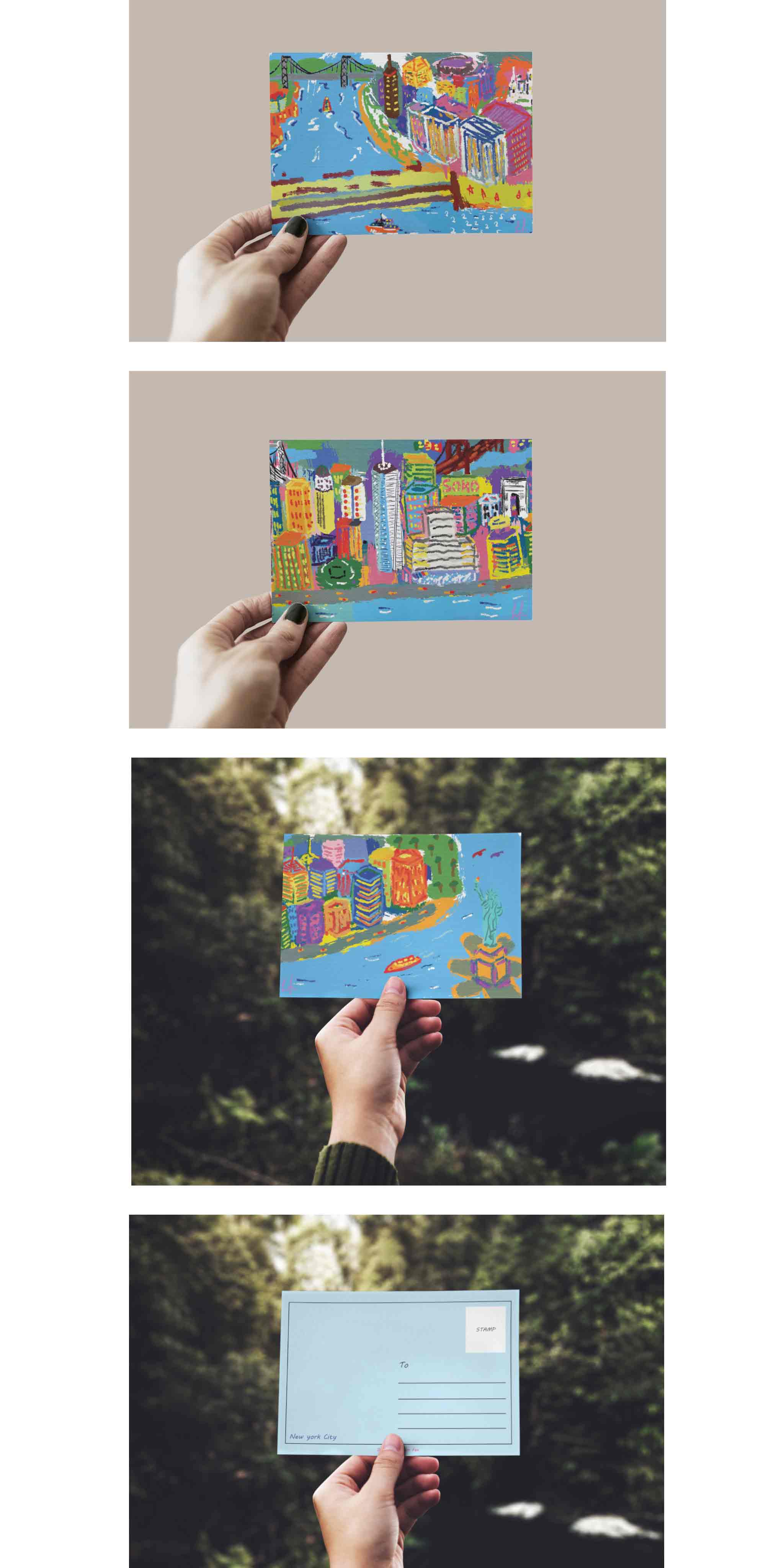 New York City Postcard Design by Tom Fan – SVA Design