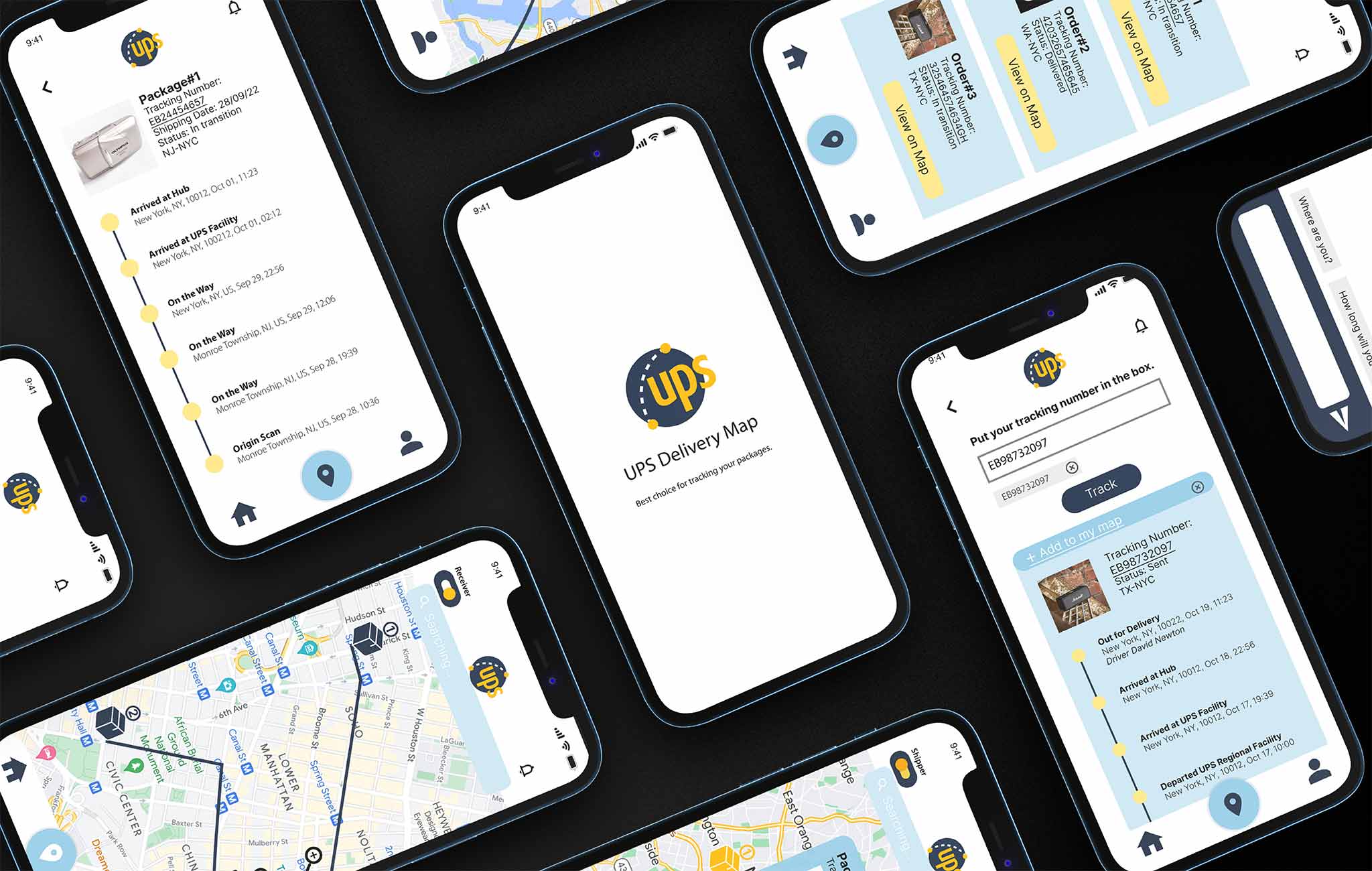 UPS Real-Time Delivery Map by Qingyang Liu – SVA Design