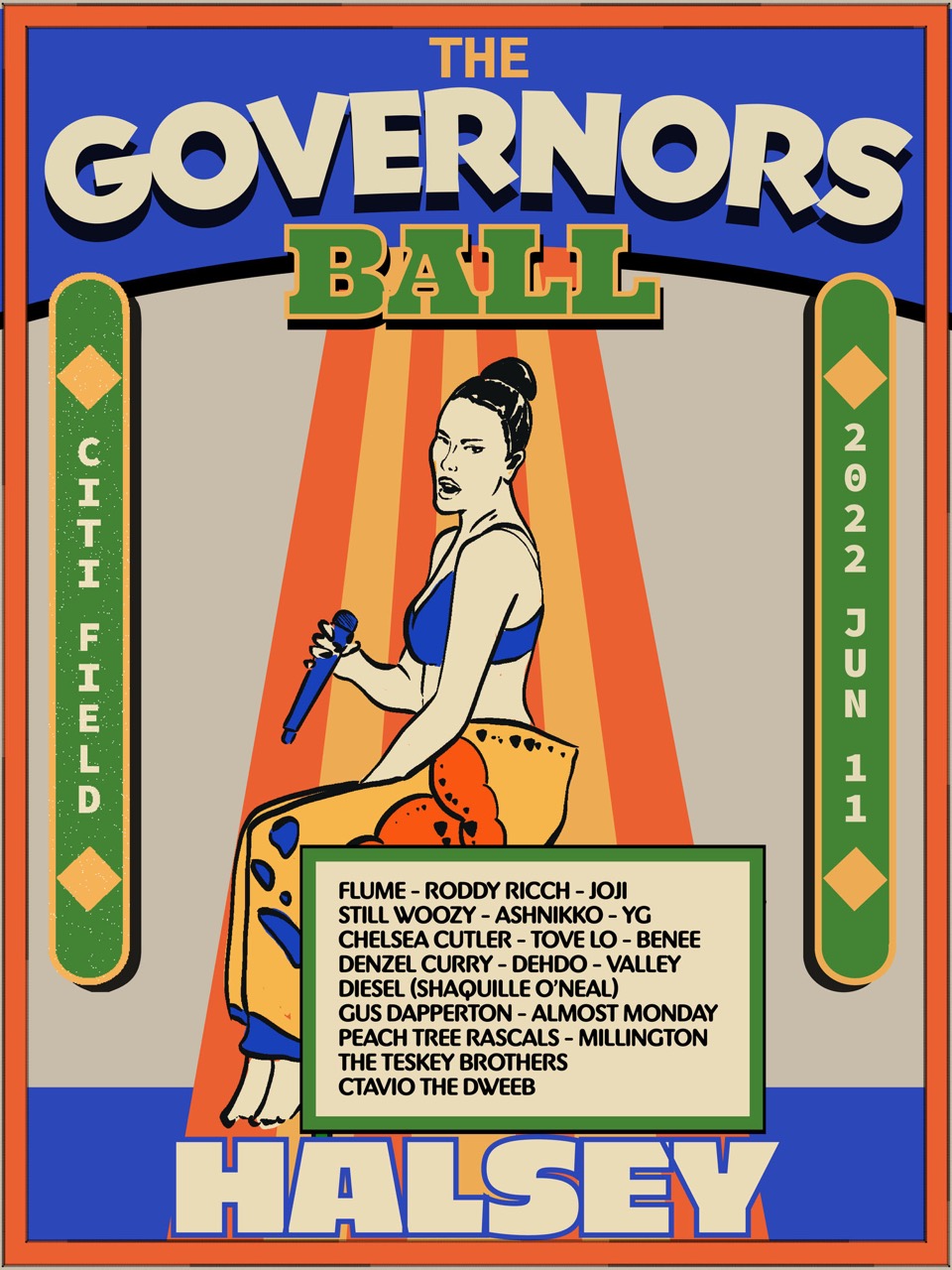 The Governors Ball 2022 Poster by Angel Liao – SVA Design