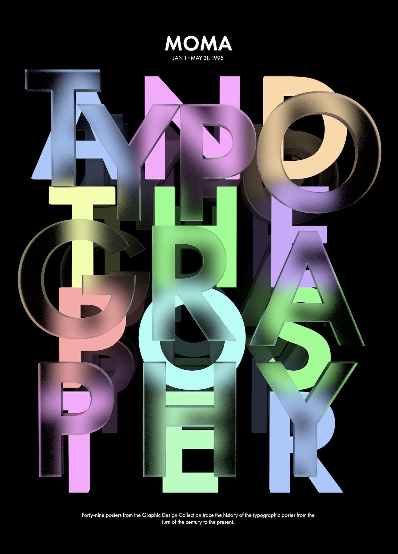 MOMA TYPEFACE EXHIBITION POSTER by Jinyuan Liu – SVA Design