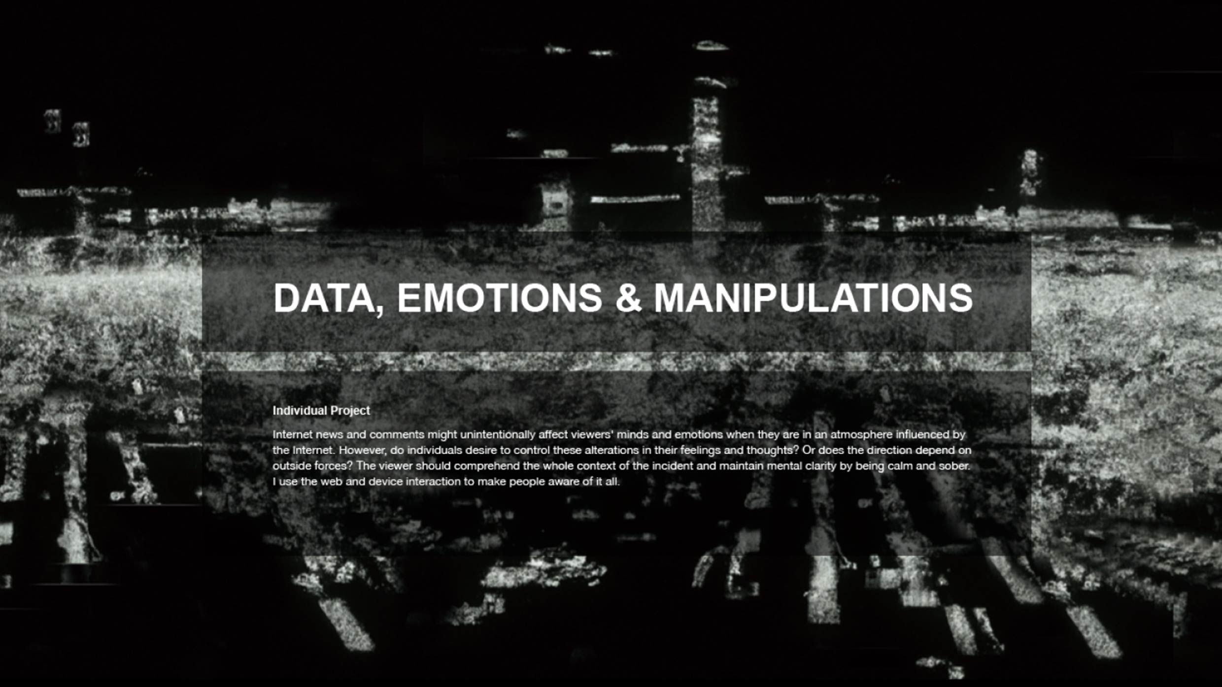 Data, Emotions&Manipulations by Jiahe Liu – SVA Design