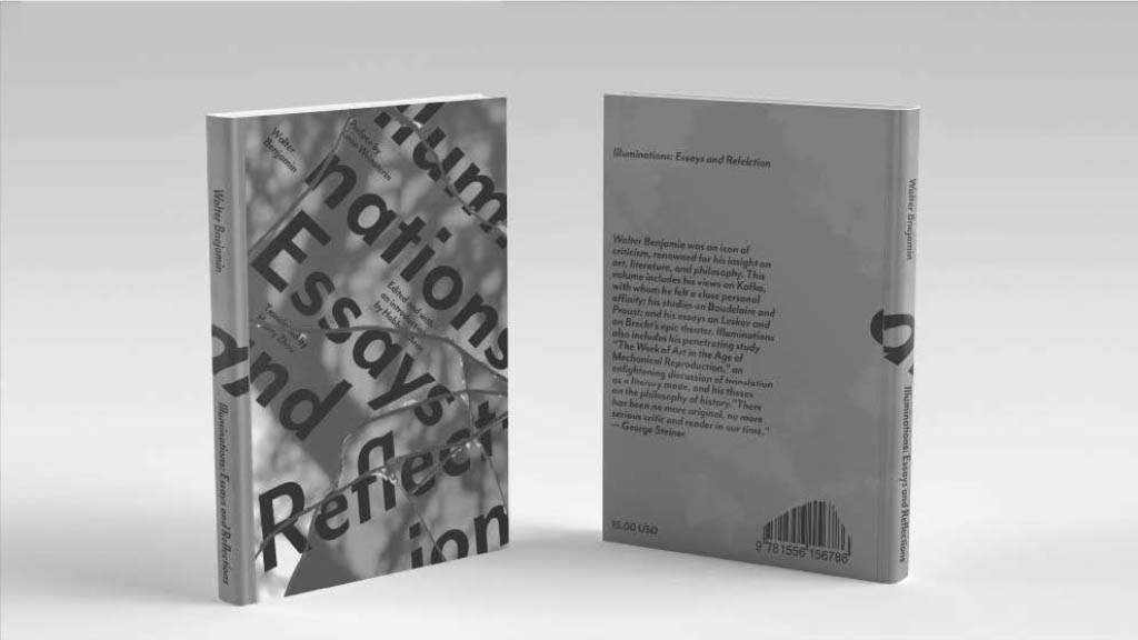 Walter Benjamin book cover design by Kexin Qin – SVA Design