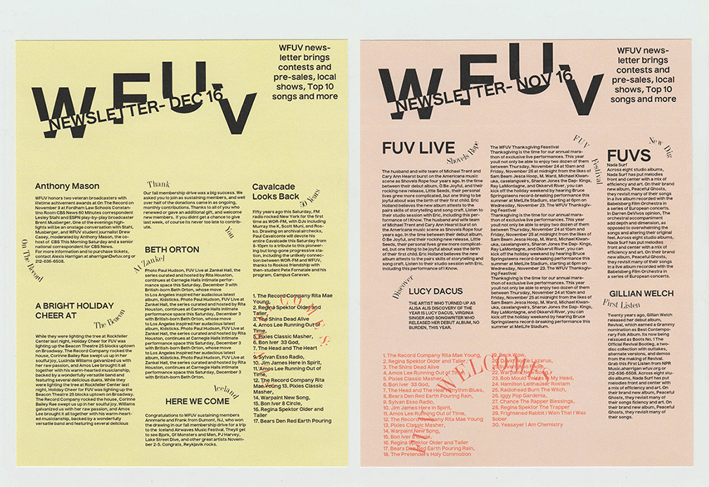 WFUV Radio Redesign by Kelsey Fitzgerald – SVA Design