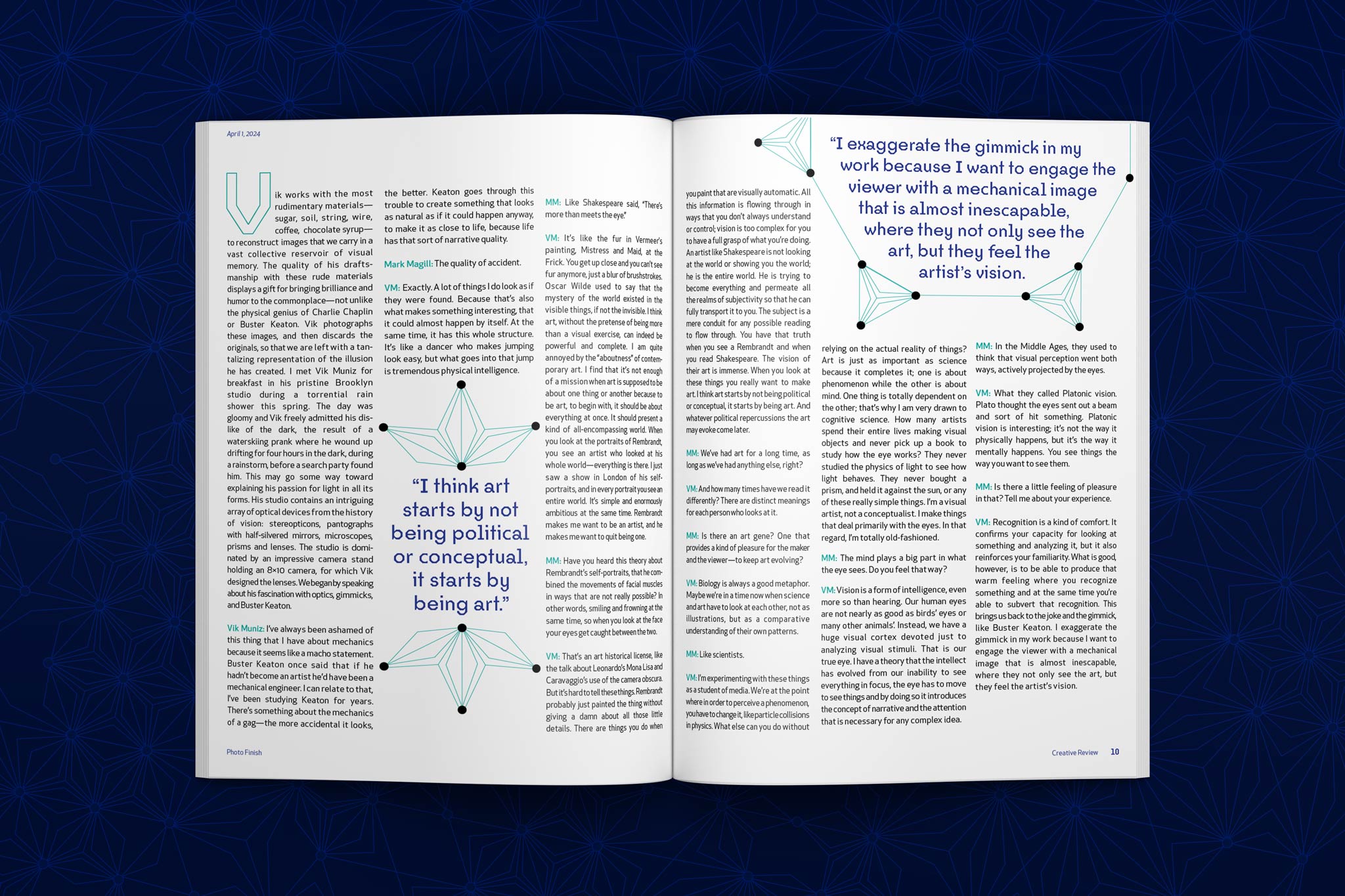 Vik Muniz Editorial Design by Maria Gronowska – SVA Design