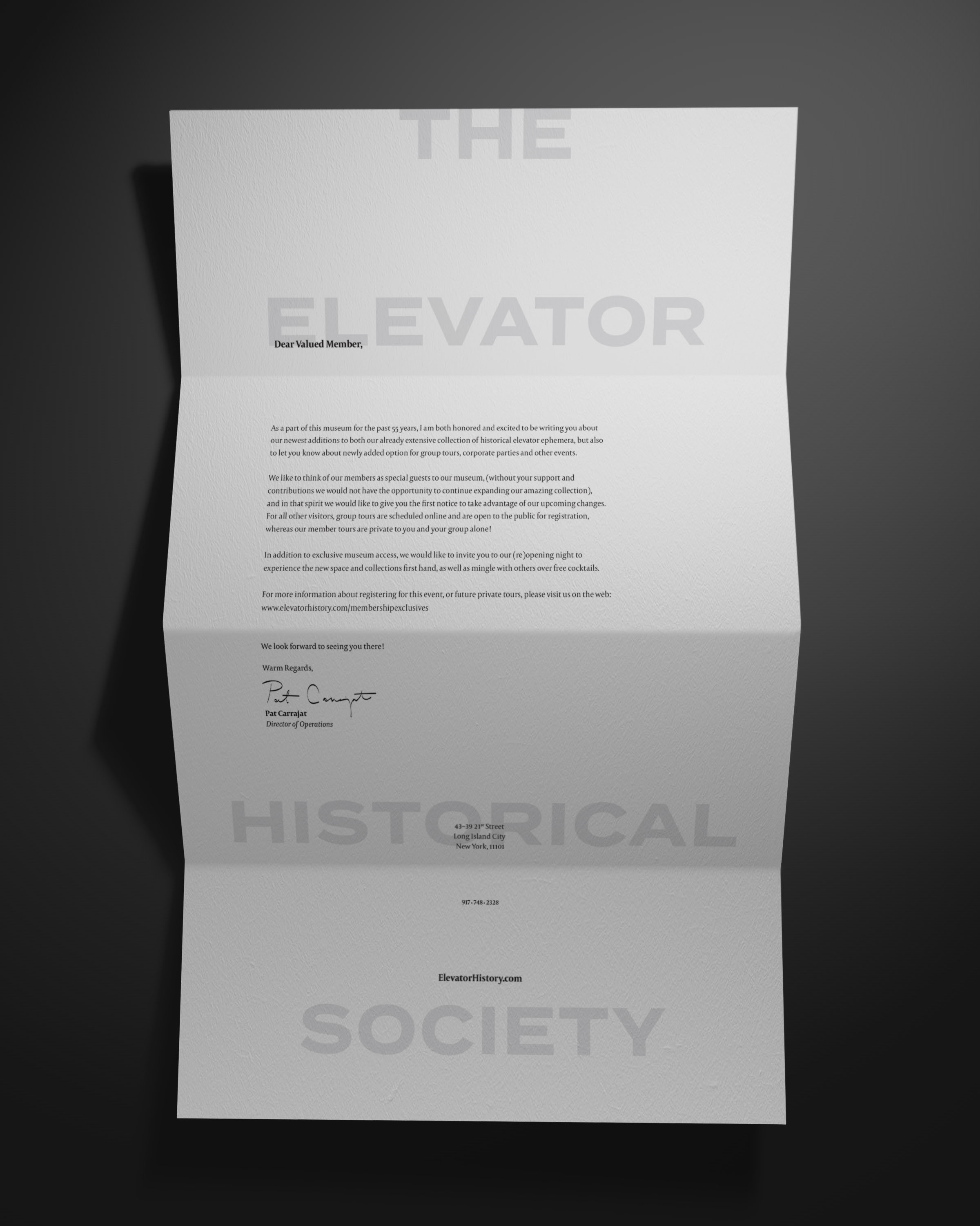 ELEVATOR MUSEUM BRANDING by Jennifer Marchese – SVA Design