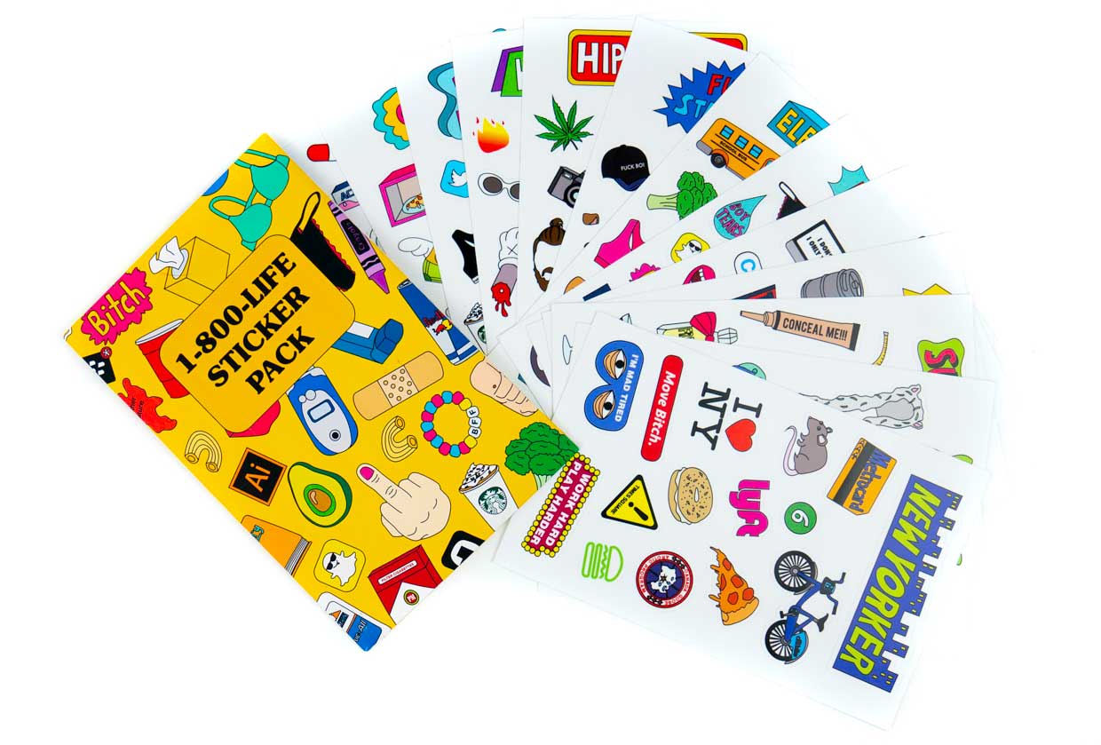 1-800-LIFE Sticker Pack by Laura Chang – SVA Design