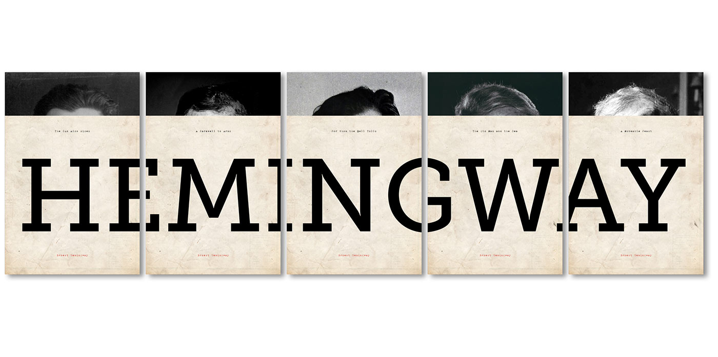 Ernest Hemingway Book Covers by Min Ji Seo – SVA Design
