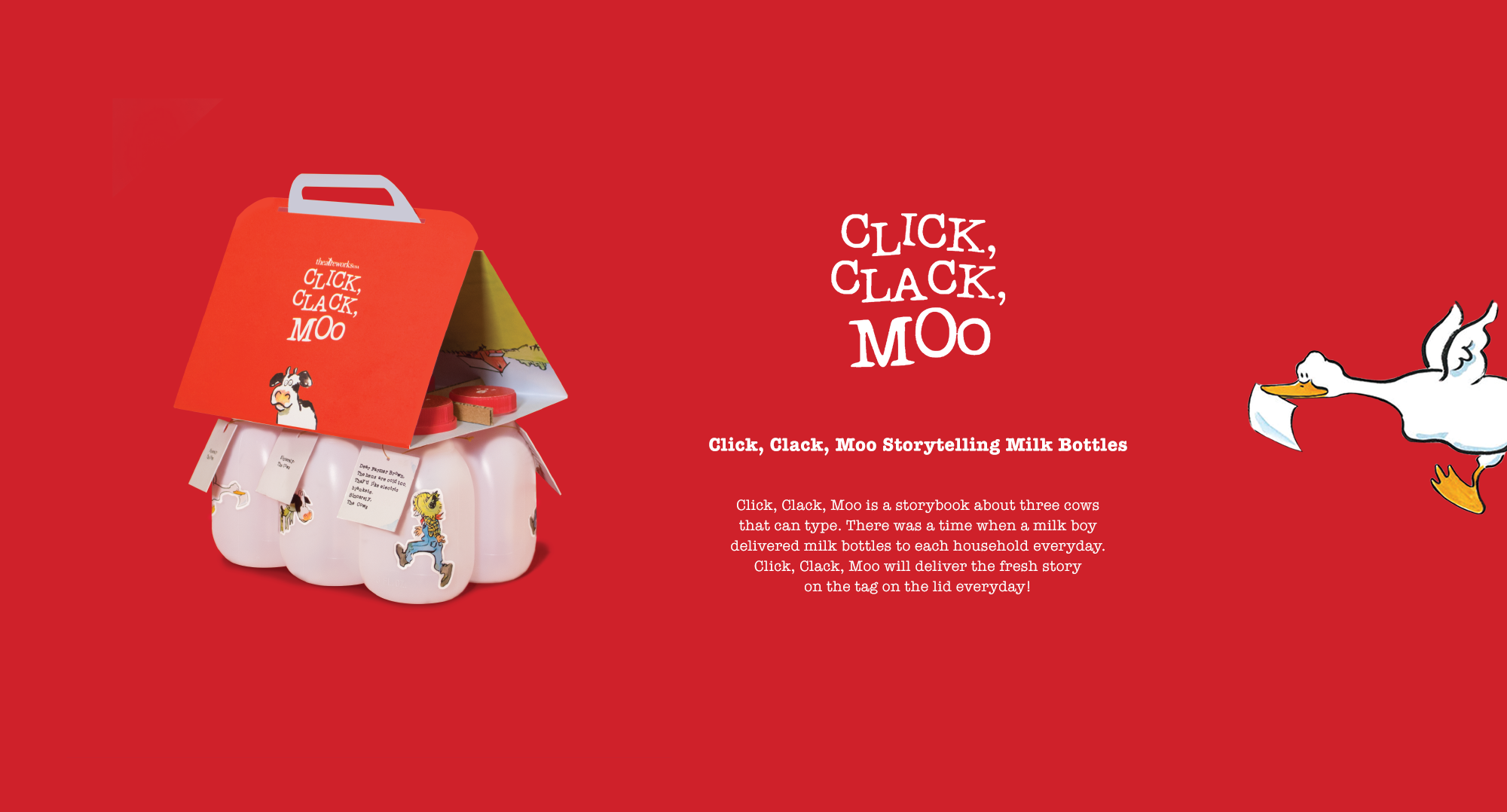 Click, Clack, Moo Storytelling Milk Bottles by Jiwon Lee – SVA Design