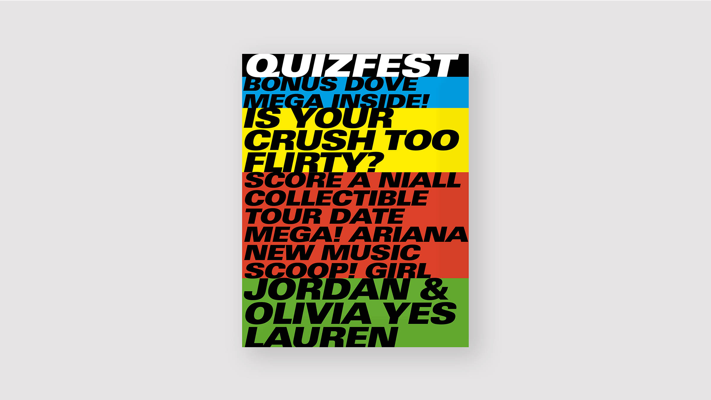 Quizfest Magazine Covers by Davina Davin Hwang – SVA Design